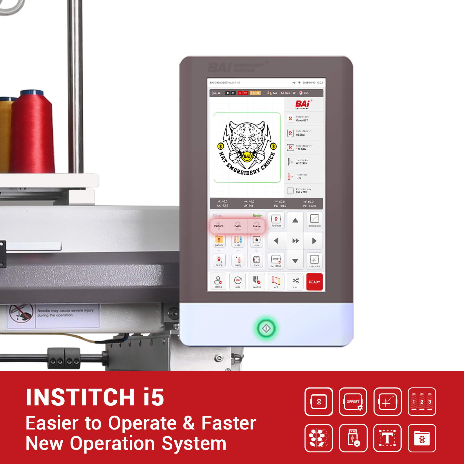 THE VISION-BAi Embroidery Machine